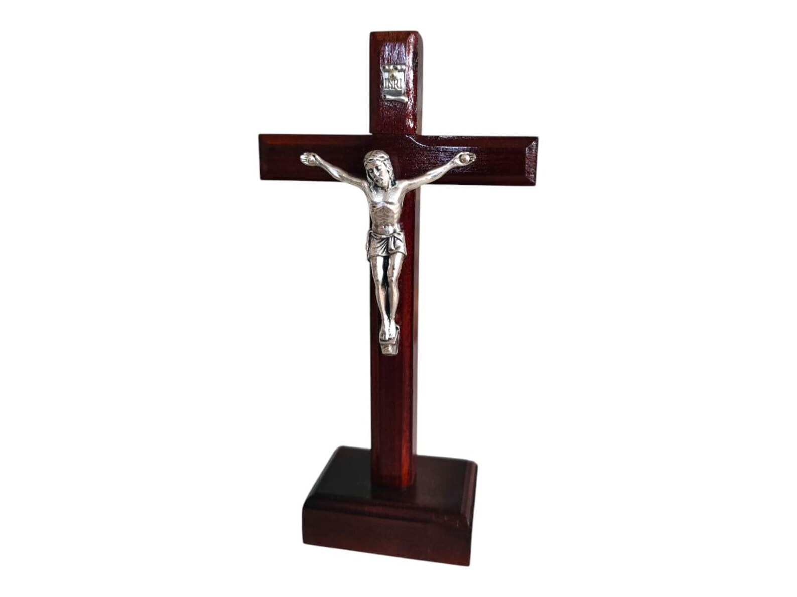 Table Crucifix Standing Cross Crucified Wood Desk Gift - Etsy