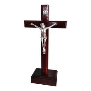 Table Crucifix Standing Cross Crucified Wood Desk Gift - Etsy