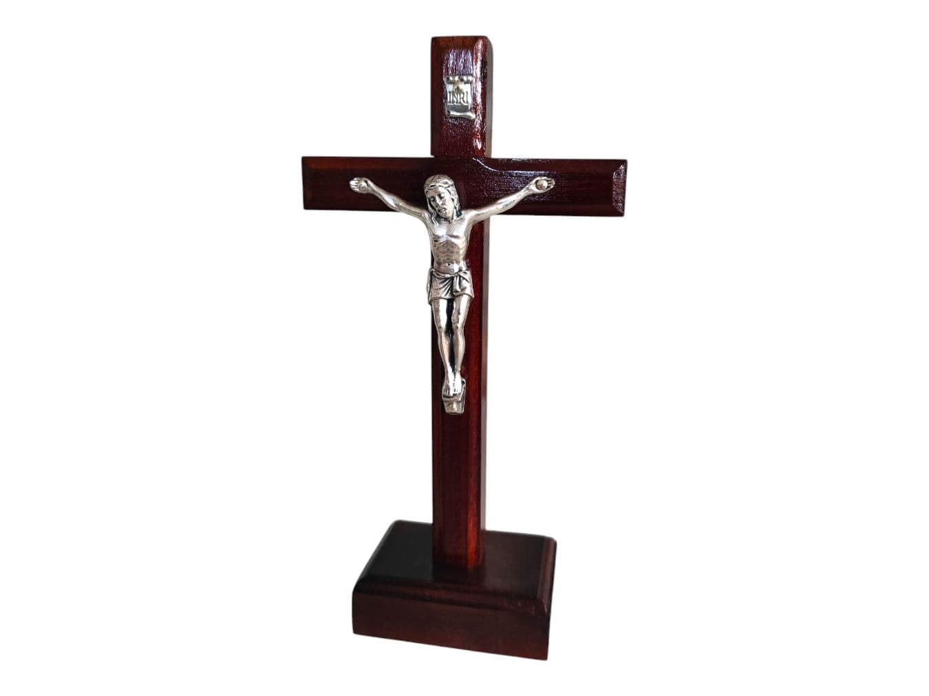 Table Crucifix Standing Cross Crucified Wood Desk Gift - Etsy