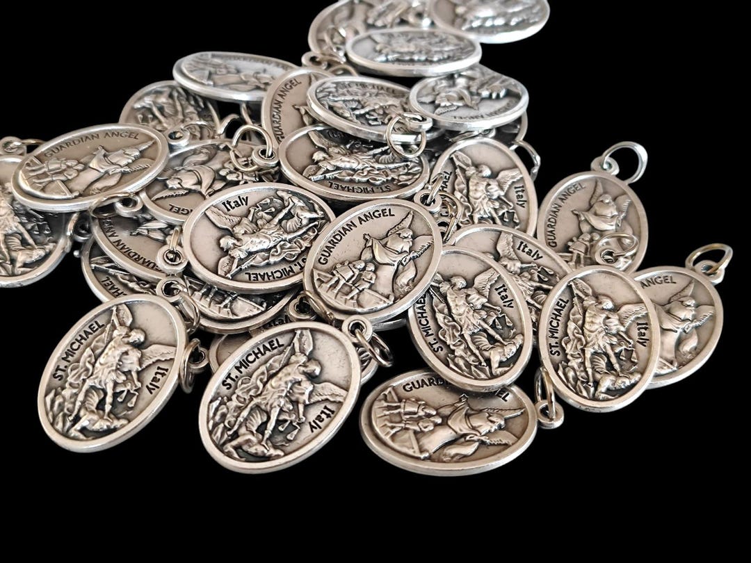 St Michael / Angel Guardian Medals, Lot Bulk Medals 5,10, 20, 30, 50 ...