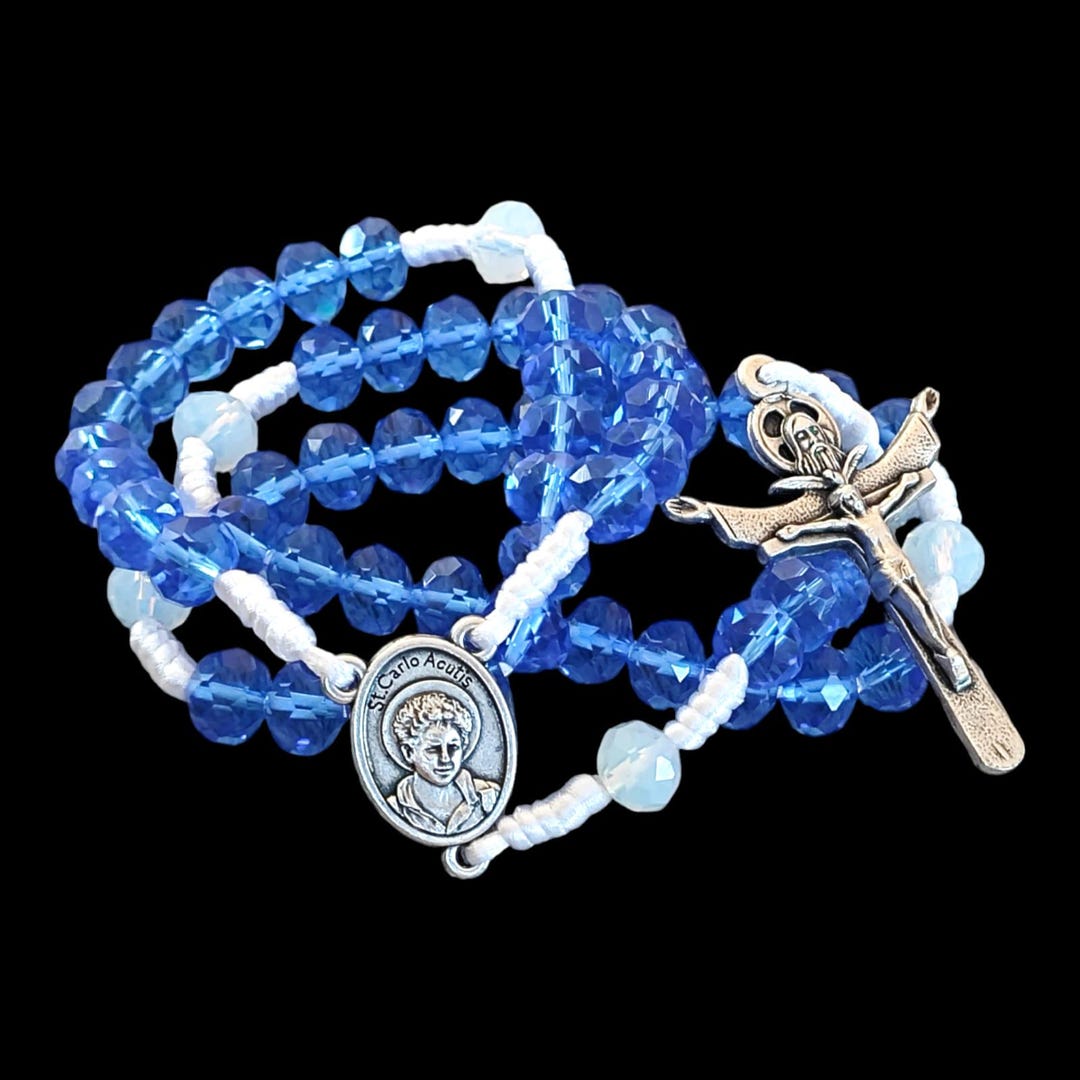 Saint Carlo Acutis Rosary Chaplet Medals Patron Saint of Teens, Gamers ...