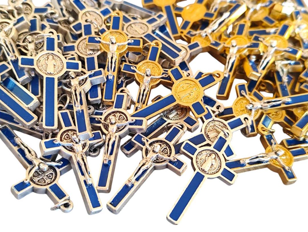 St. Saint Benedict Cross Crucifix Medals Benedict Crucifix Lot Box ...