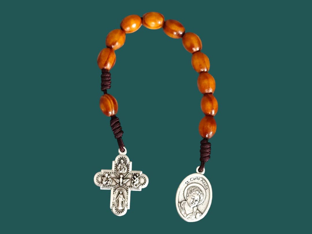 Saint Carlo Acutis Rosary Chaplet Medals Patron Saint of Teens, Gamers ...