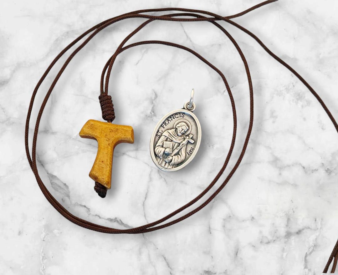 St. Saint Francis Medals Tau Cross Crucifix Crucifix - Etsy