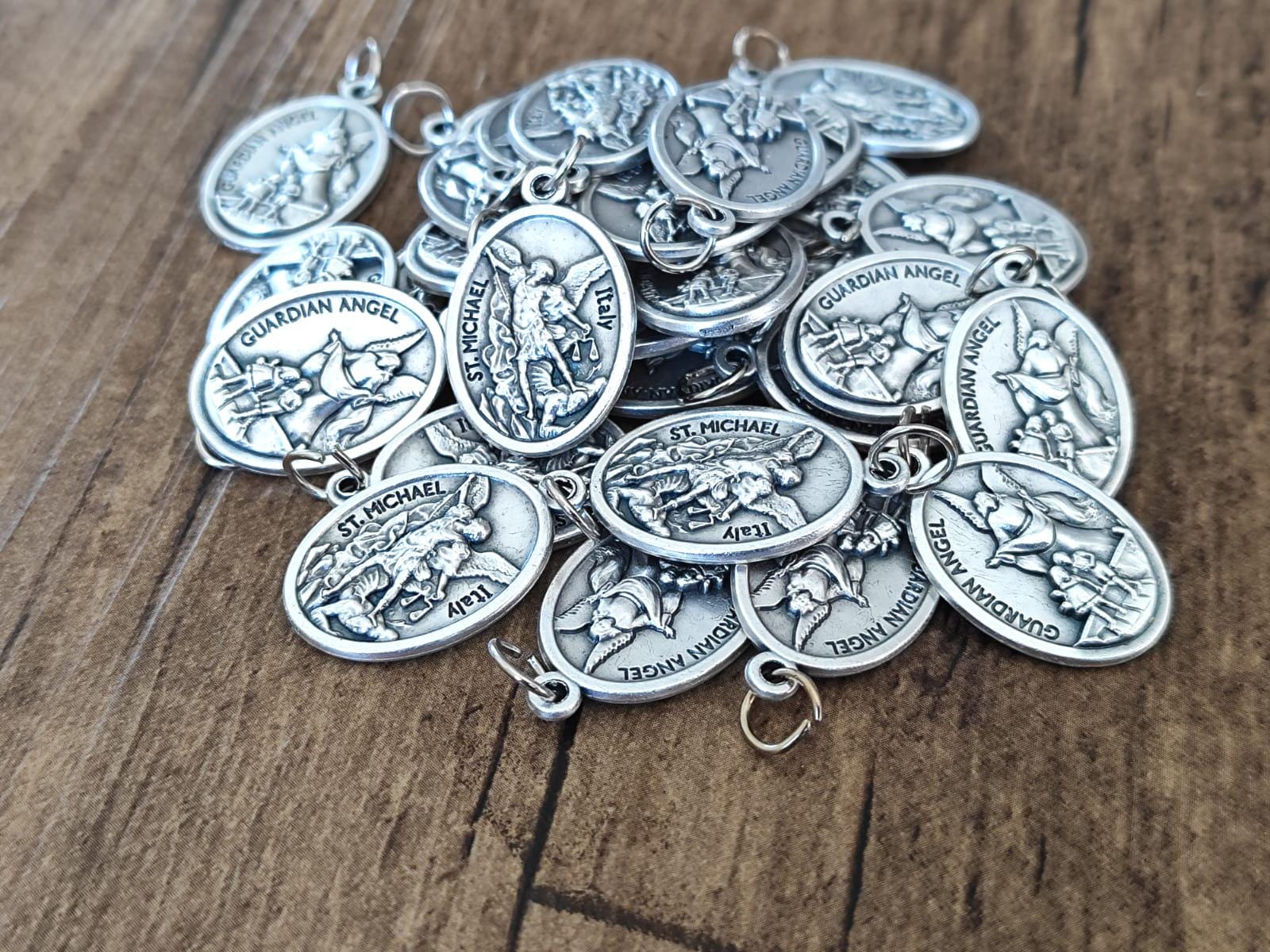 St Michael Medals / Angel Guardian Medals, Lot Bulk Medals 5,10, 20, 30 ...