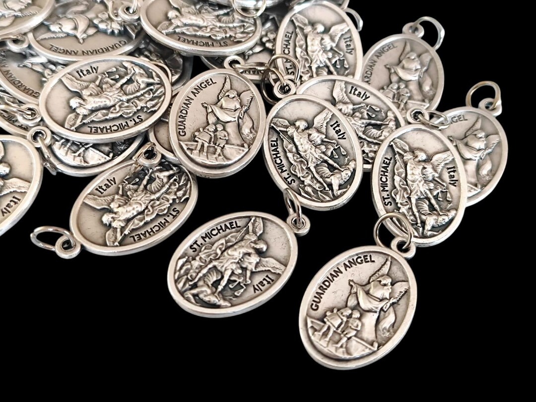 St Michael / Angel Guardian Medals, Lot Bulk Medals 5,10, 20, 30, 50 ...