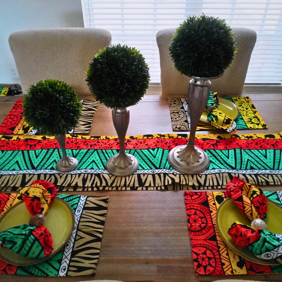 African Home Decoration Dining Table Placement Made in Ghana - Etsy