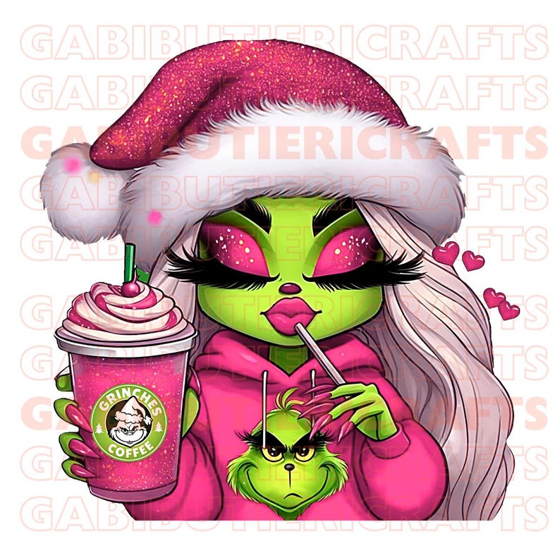 The Grinch Bundle, Girly Grinch PNG, 40 Unique Designs, Grinch ...