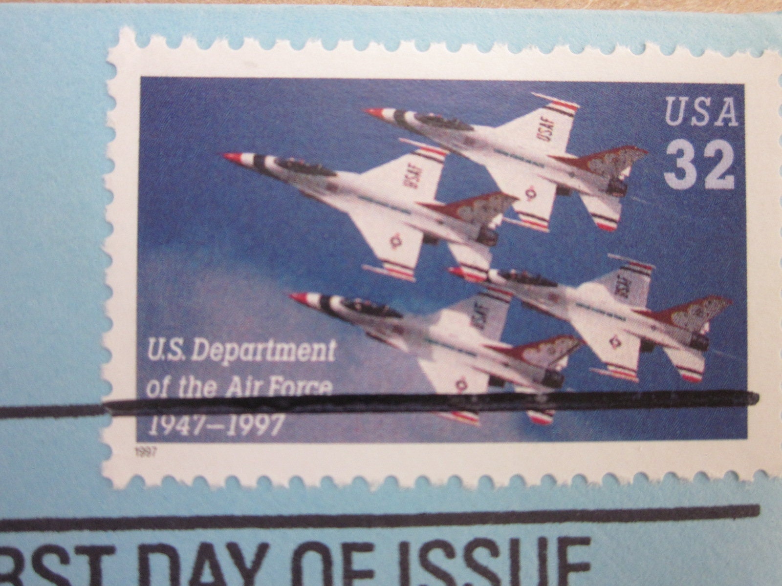 U S AIR FORCE JETS First Day of Issue Stamp Sept 18, 1997 - Etsy