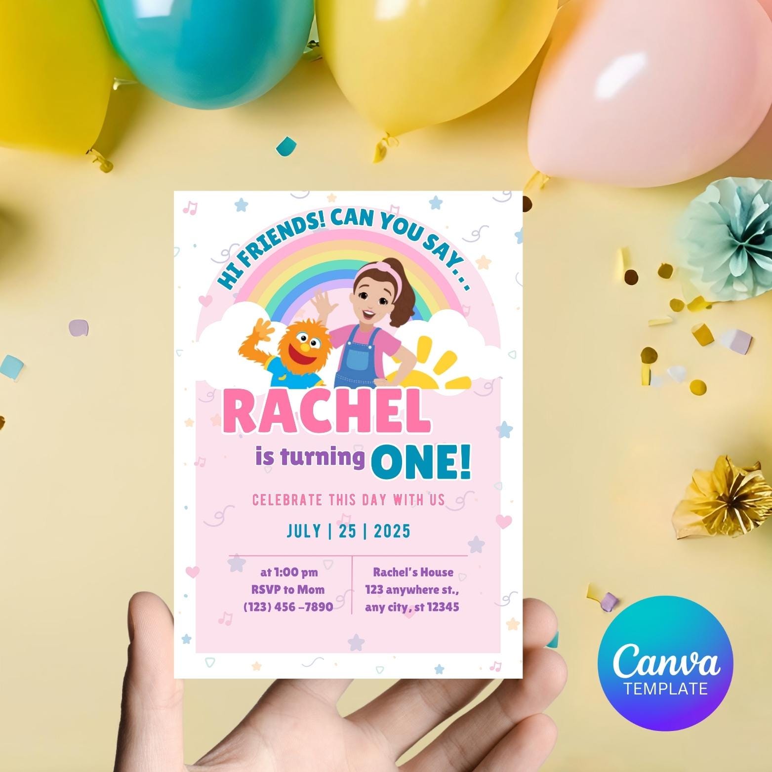 Ms. Rachel 1st or 2nd Birthday | Ms. Rachel Birthday Theme | Toddler ...