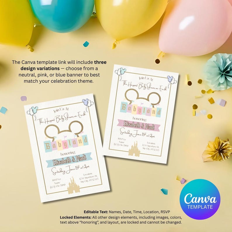 Babyland Vintage Baby Shower Invitation | Magical, Fairytale, Baby ...