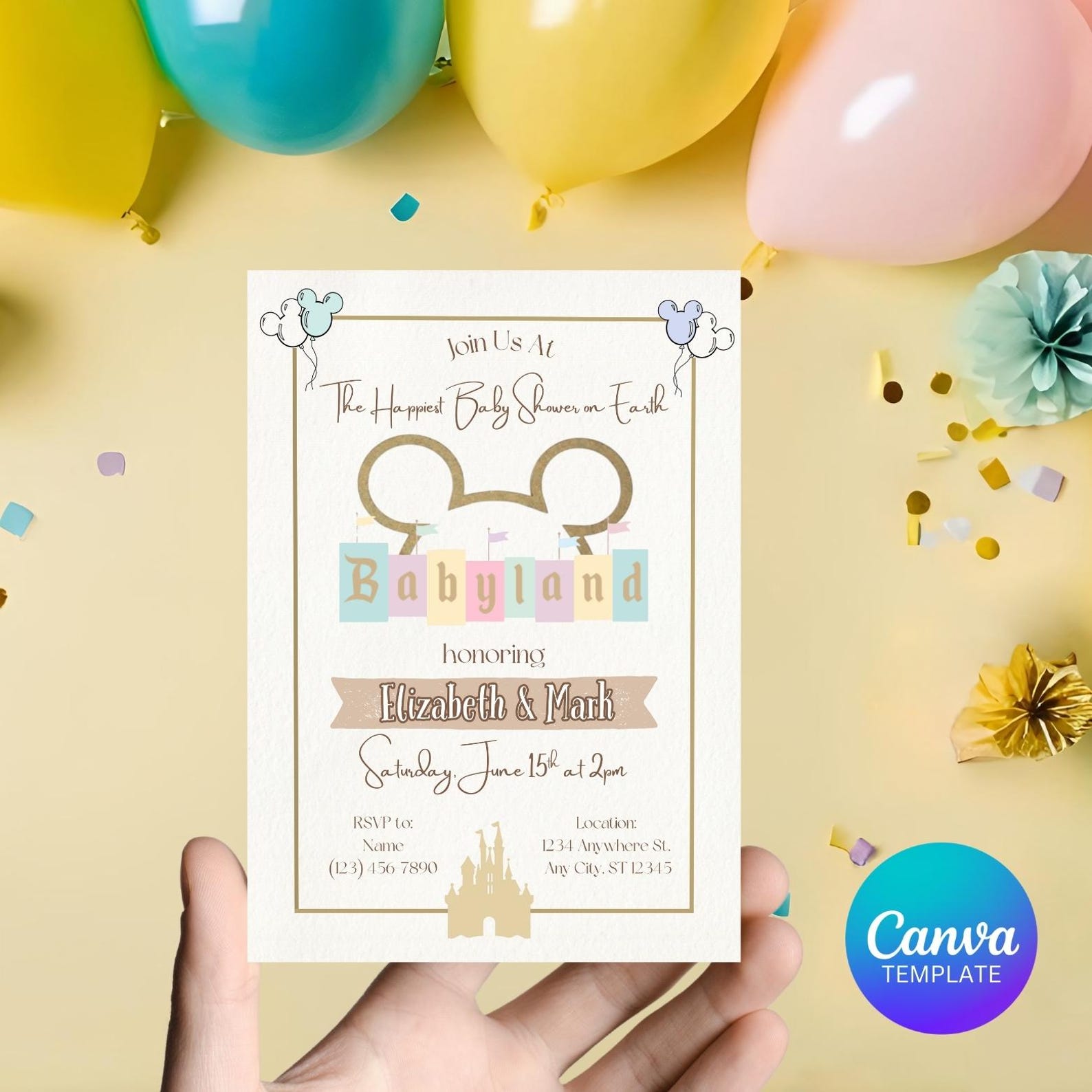 Babyland Vintage Baby Shower Invitation | Magical, Fairytale, Baby ...