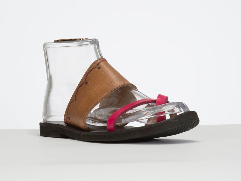 Indian-cross Over Toe Strap Sandal-embossed, Women's Slide, Choice of ...