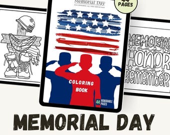 Memorial Day Coloring Pages - Etsy