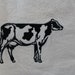 Cow Floursack Kitchen Towel ~ Machine Embroidered ~ Tea Towel, Farm ...