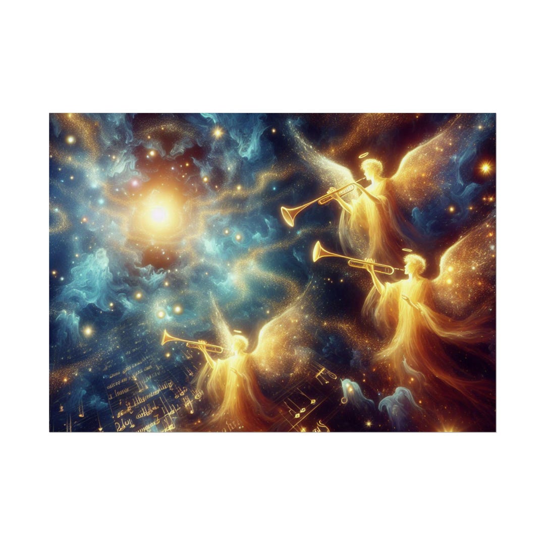 Angelic Trumpets Print: Christian Religious Wall Art Decor - Etsy