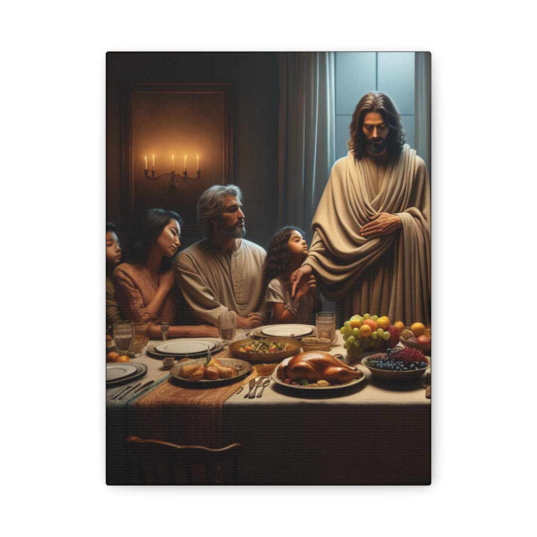 Wall Art, Dinner With Jesus Matte Canvas, Stretched 1 25, Religious ...