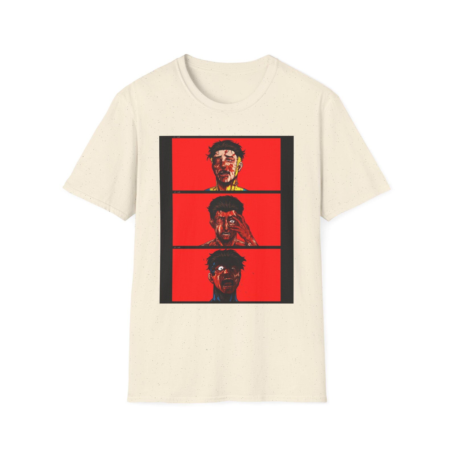 Comic Anime Invincible Beat up Softstyle T-shirt, Mark Grayson ...