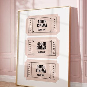 Home Theatre Printable Home Cinema Wall Art Snack Bar Vintage Cinema ...