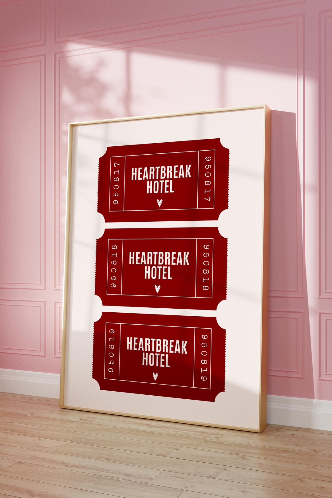 Heartbreak Hotel Print Galentines Day Wall Art Valentines Day Decor ...
