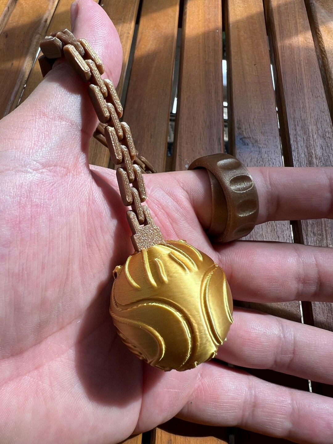 Spinji Golden Snitch Fidget Toy W/spinning Ring | Anxiety Relief ...