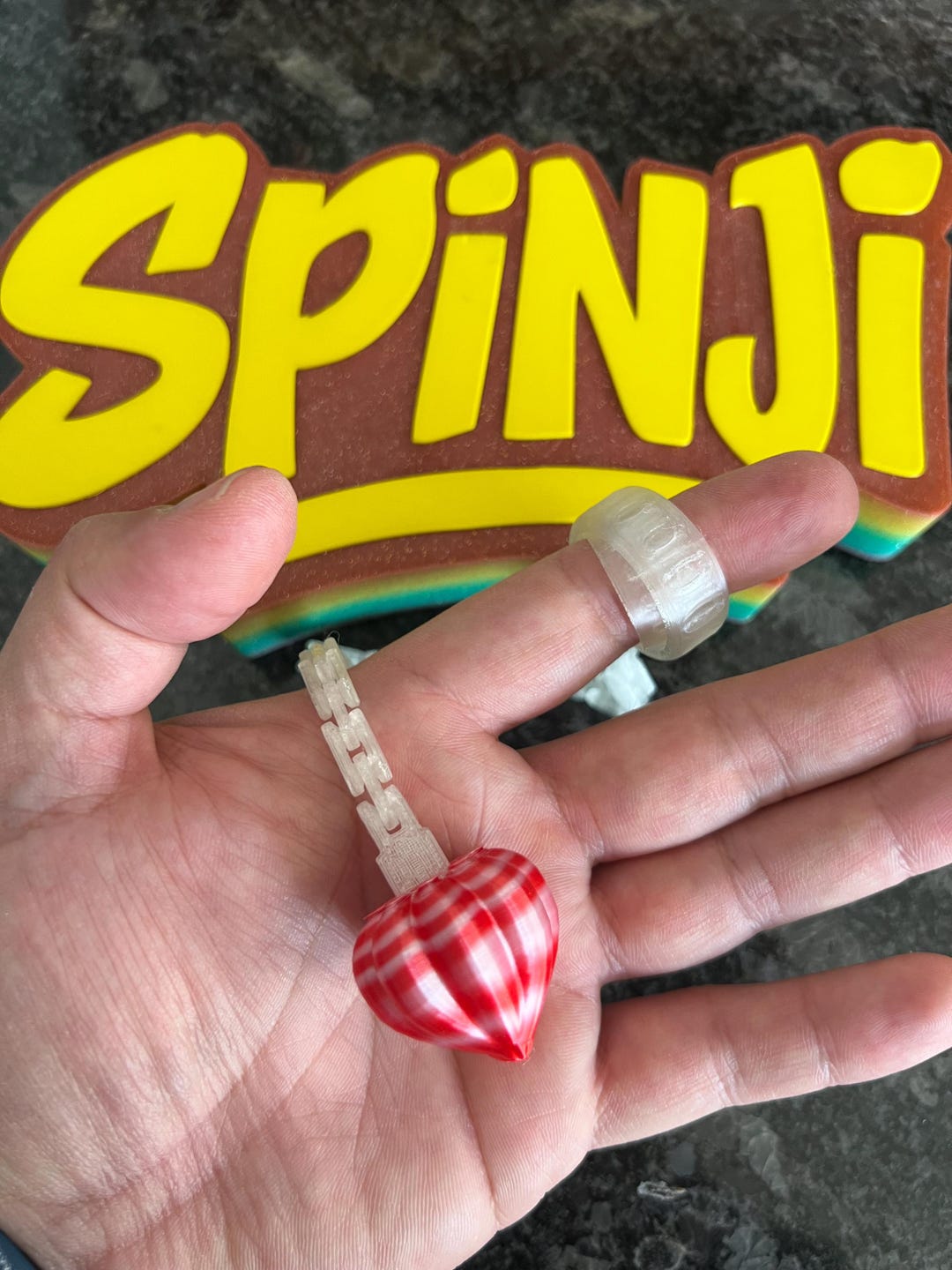 Rosette 3D Printed Fidget Spinner W/spinning Ring | Anxiety Relief Toy ...