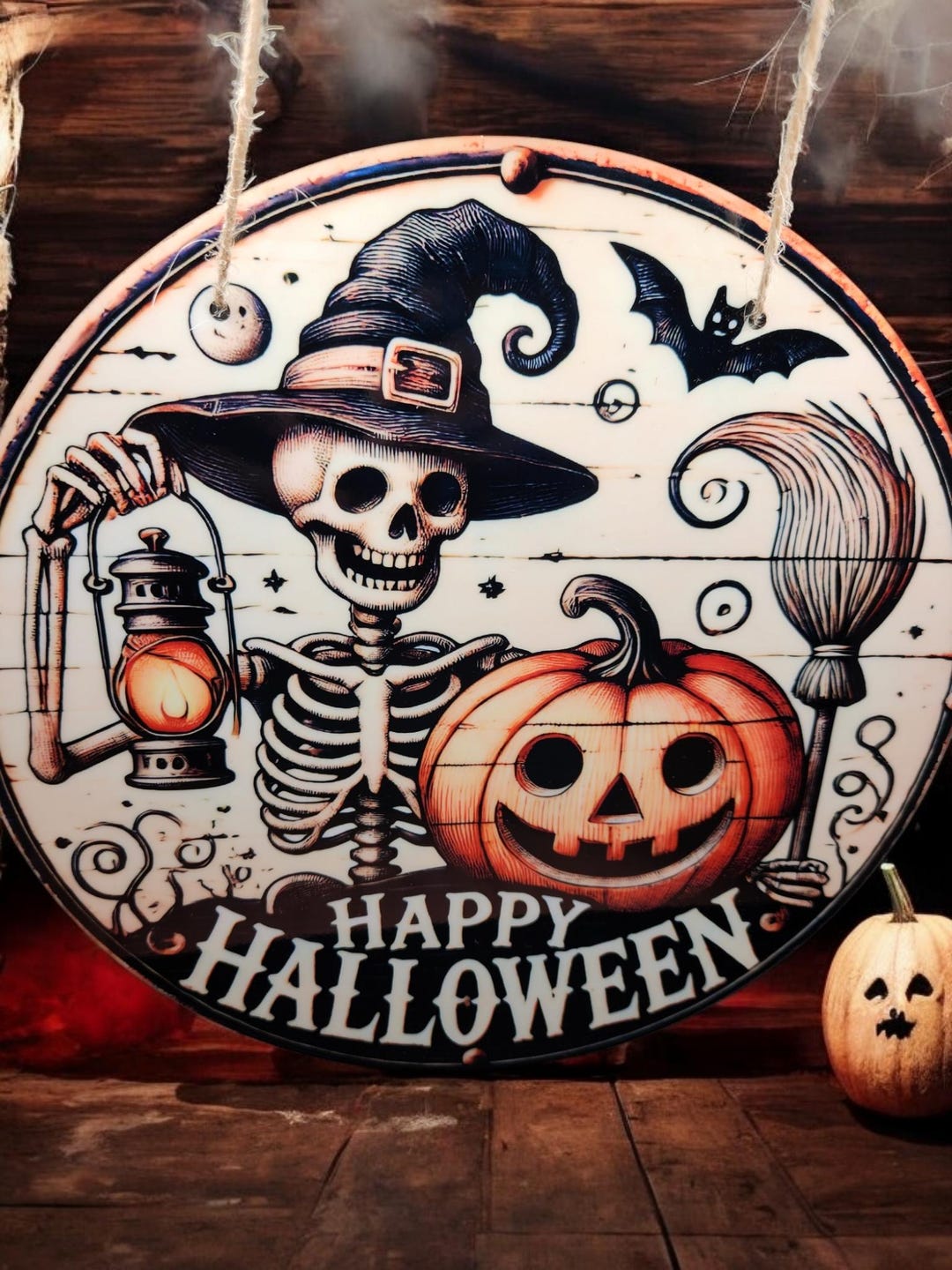 Spooky Skeleton Door Sign - Etsy