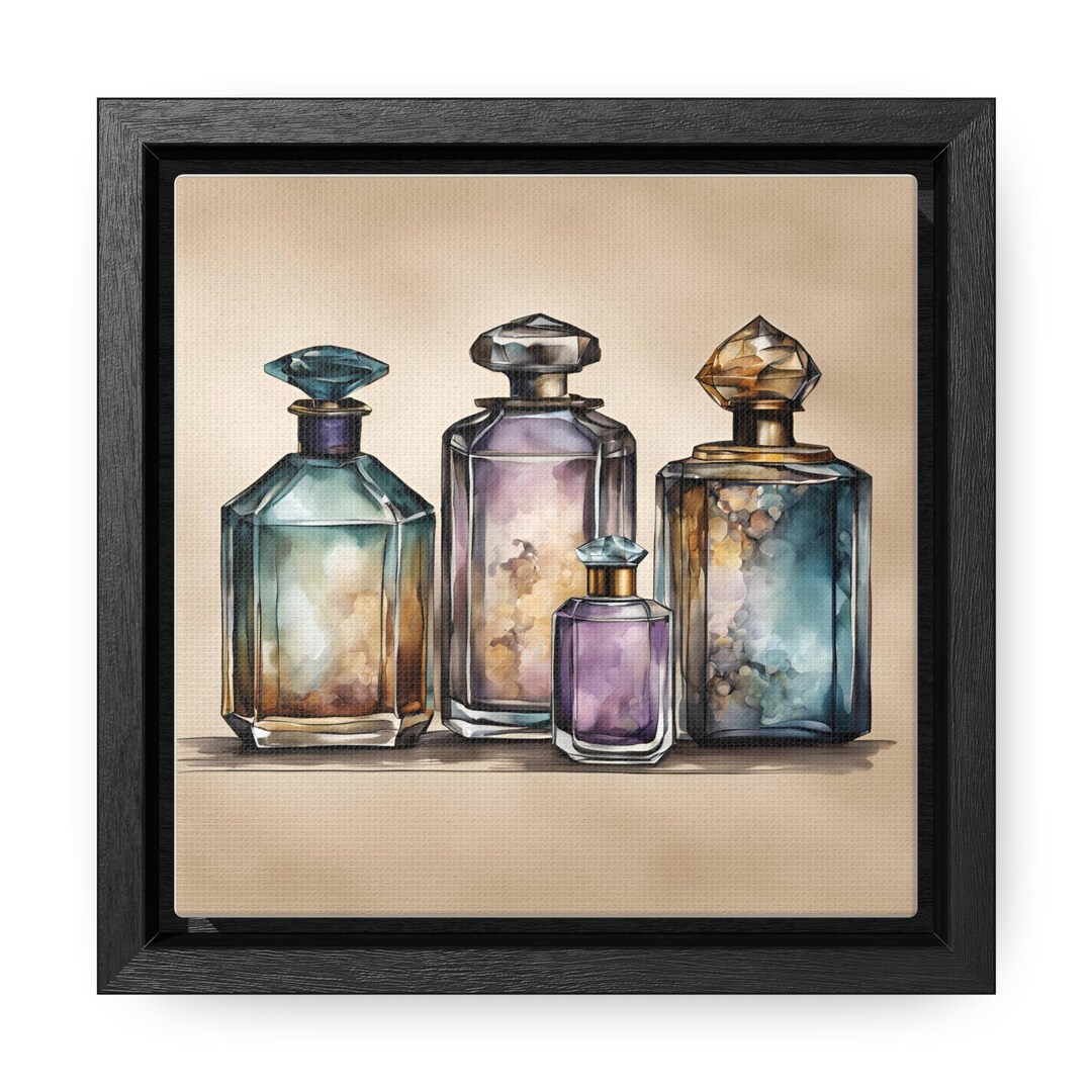 Perfume Canvas Wall Art, Square Frame Gallery Decor, Fragrance Lover ...