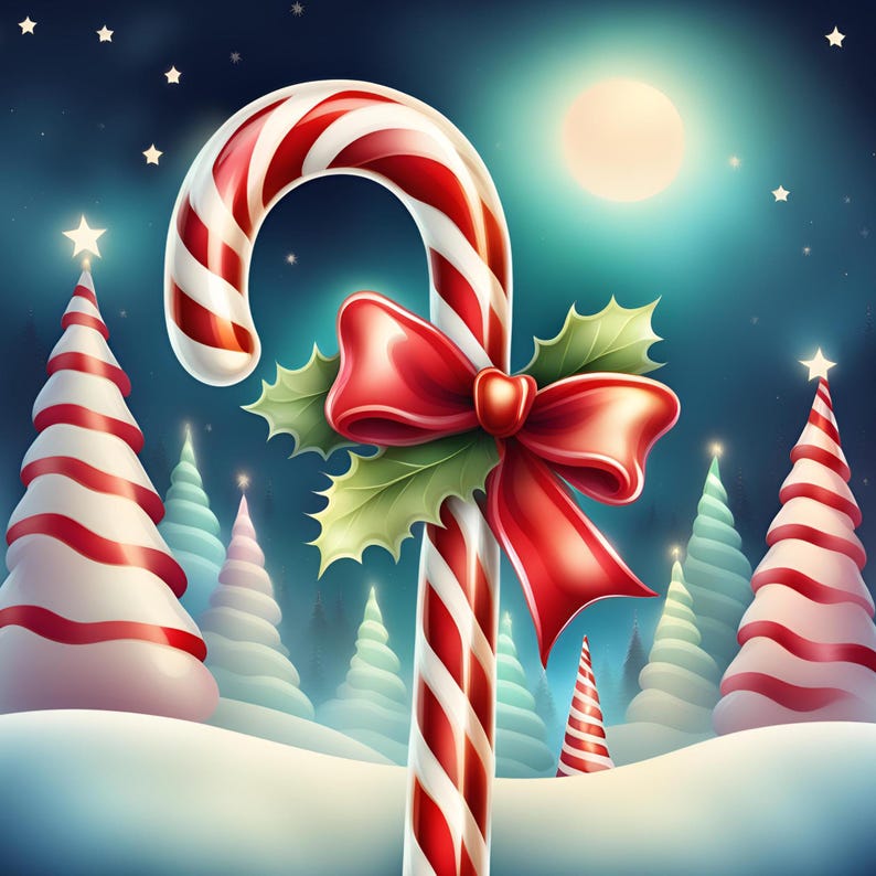 Candy Cane PNG Bundle - Etsy