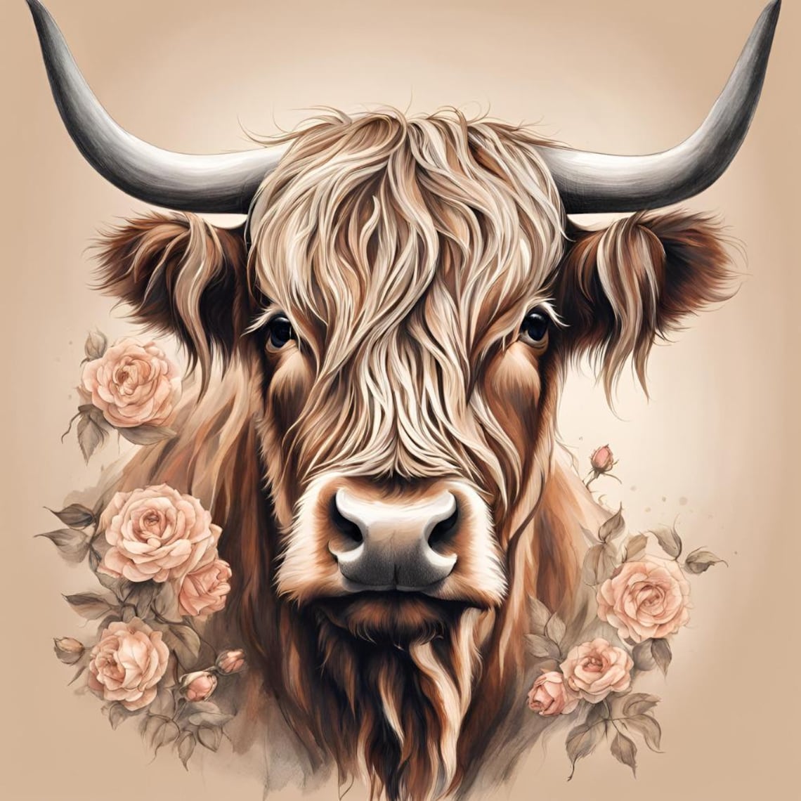 Highland Cow PNG Bundle - Etsy
