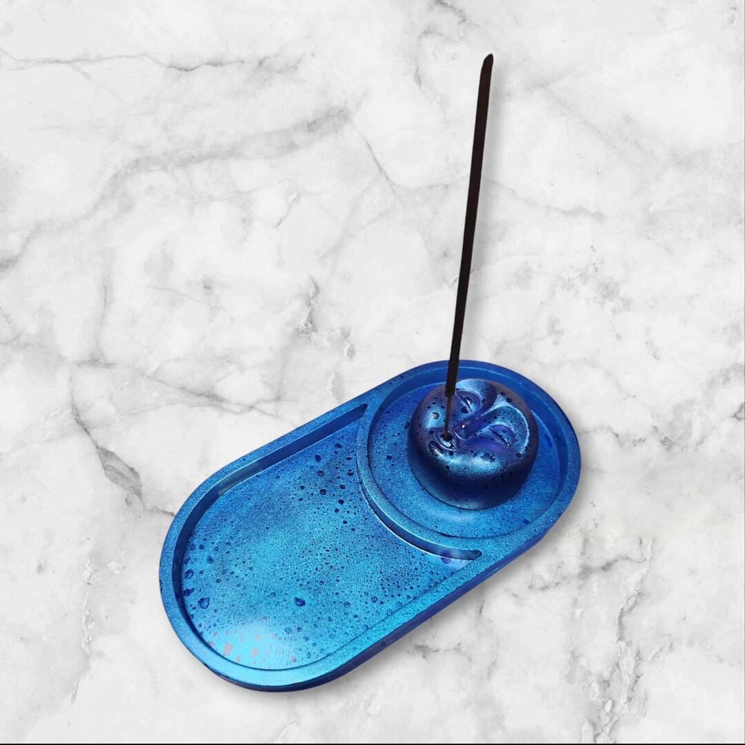 Sun Moon Face Incense Holder, Celestial Decor, Incense Lovers, Natural ...