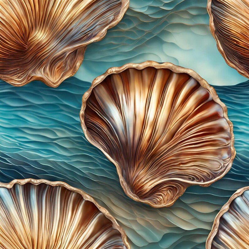 Shells PNG Digital Downloads | Beach Clipart, Ocean Graphics, Marine ...