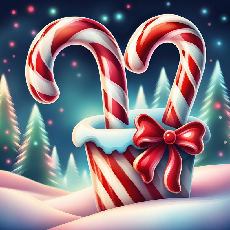 Candy Cane PNG Bundle - Etsy