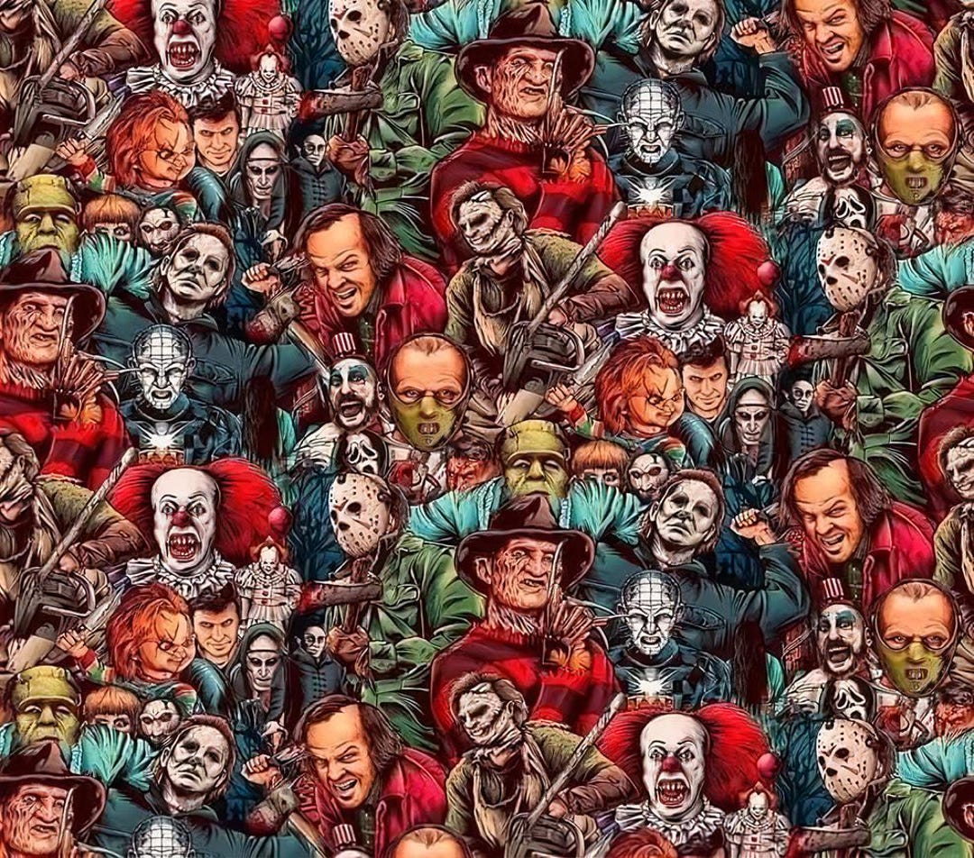 Halloween Horror Movie Collage Bundle PNG - Etsy