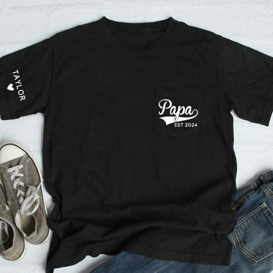 Custom Pocket Shirt, Personalized Comfort Colors Tee, Your Logo Here ...