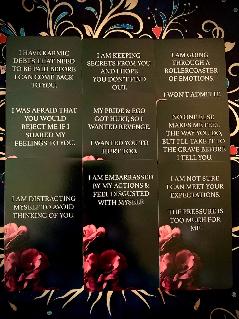 Dark Confessions Oracle Cards Messages | Lover Twinflame Soulmate ...