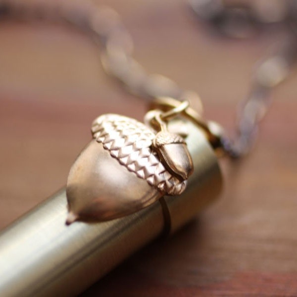 Acorn Locket - Etsy