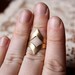 Vintage Chevron Adjustable Brass Rings Set of 2 Minimalist - Etsy