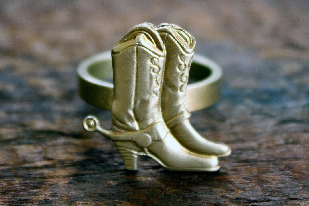 Cowboy Boot Ring Western Gowgirl Country Music Jewelry Honkey Tonk ...
