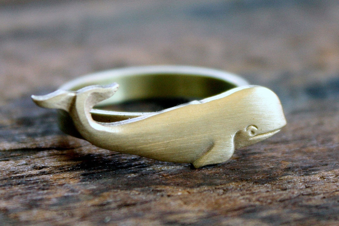Brass Whale Ring - Handmade Brass Ring | Save the Whales Nautical ...