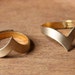 Vintage Chevron Adjustable Brass Rings Set of 2 Minimalist - Etsy