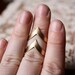 Vintage Chevron Adjustable Brass Rings Set of 2 Minimalist - Etsy