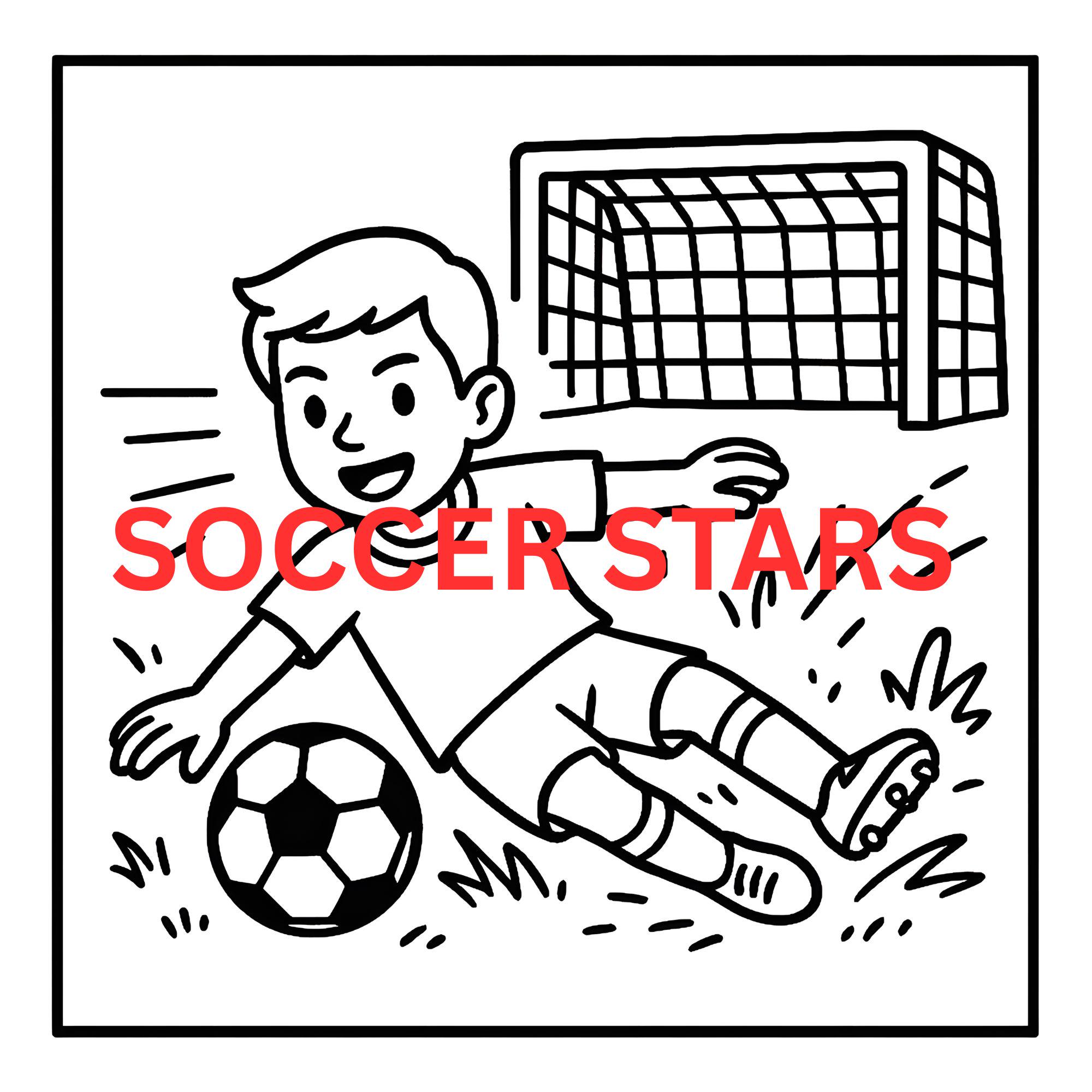 Bold and Easy SOCCER STARS Coloring Book | Famous Players for Kids ...