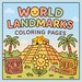 World Landmarks Coloring Pages – 29+ Iconic Places Line Art for Kids ...