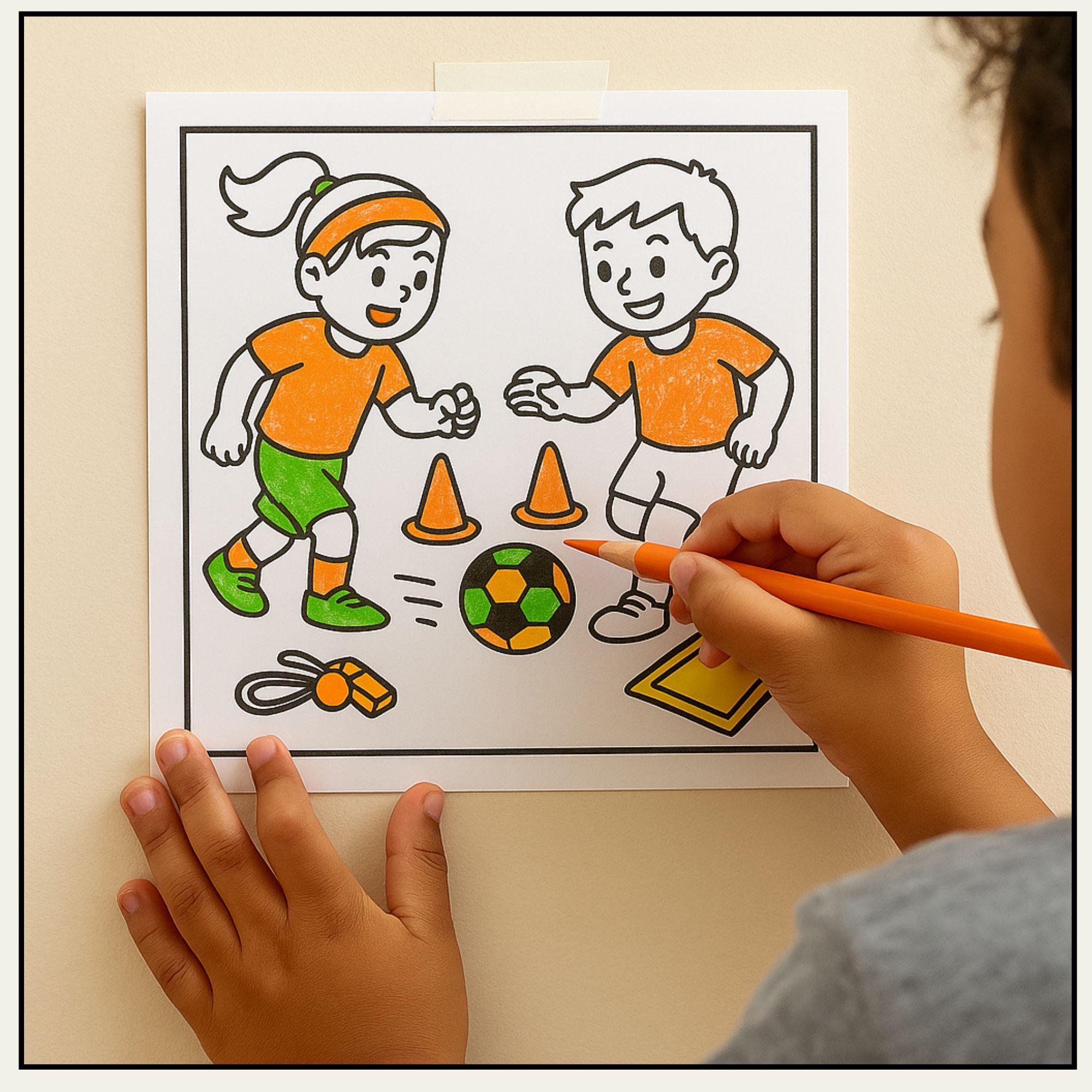Bold and Easy SOCCER STARS Coloring Book | Famous Players for Kids ...