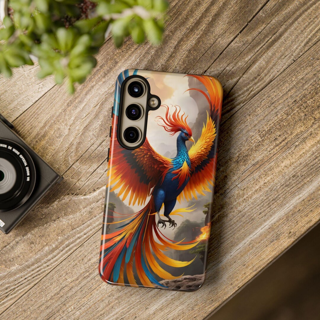Phoenix Phone Case Vibrant Bird Design, Tough Cases, Protective Cover ...