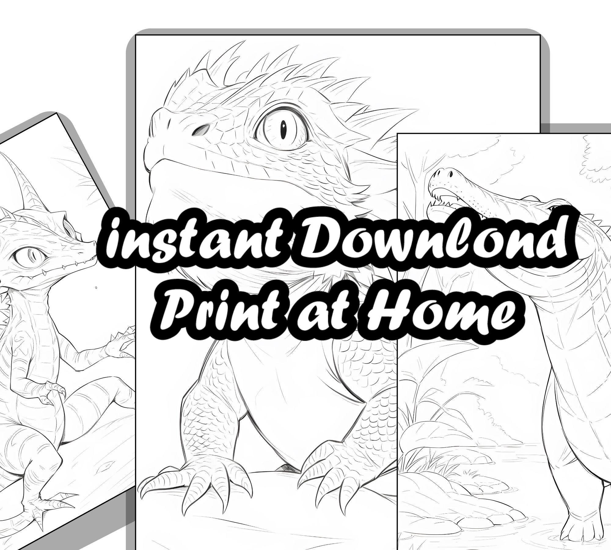 Reptiles and Amphibians Coloring Pages for Kids – 50 Easy A4 Animal ...