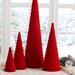 Red Velvet Cones Set of 4, Wedding Centerpieces for Tables Elegant ...