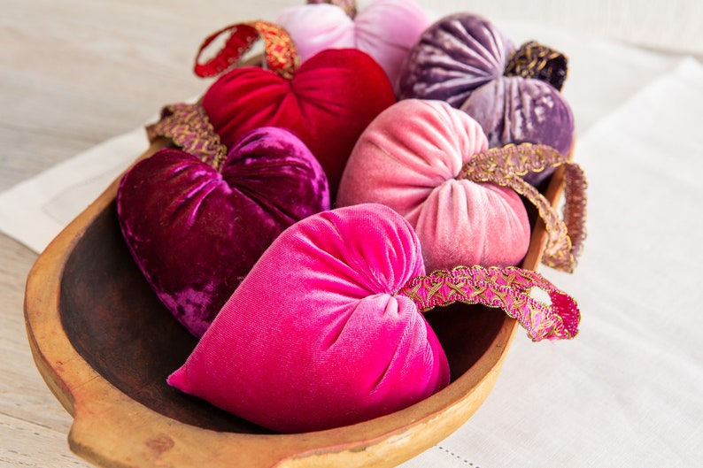 Velvet Hearts Create Your Own Set of Colors Handmade Decor - Etsy