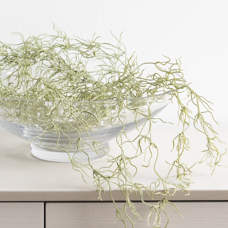 Artificial Spanish Moss 42 Inch Hanging Spray Faux Greenery - Etsy